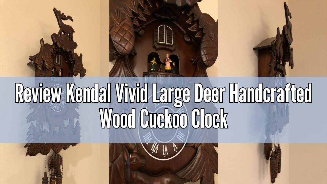 Review Kendal Vivid Large Deer Handcrafted Wood Cuckoo Clock with 4 ...