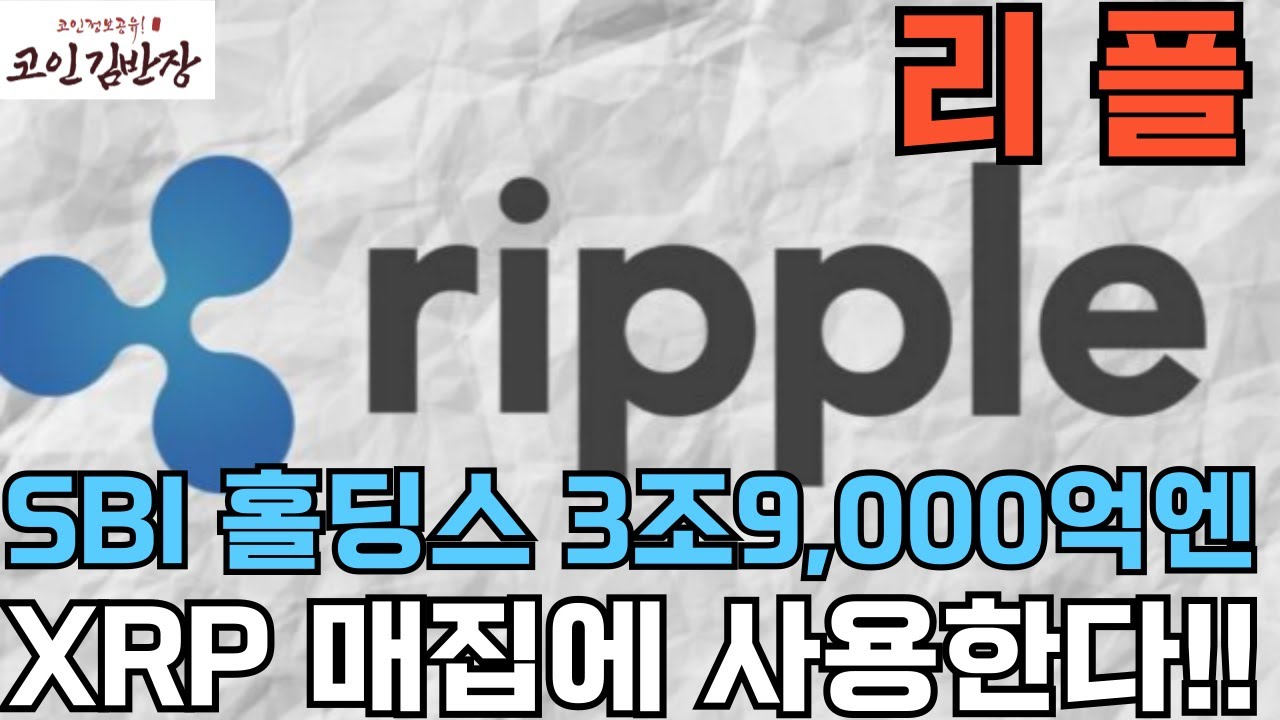 [#리플 #xrp ]SBI 홀딩스 3조9,000억엔 XRP 매집에 사용한다!! - YouTube