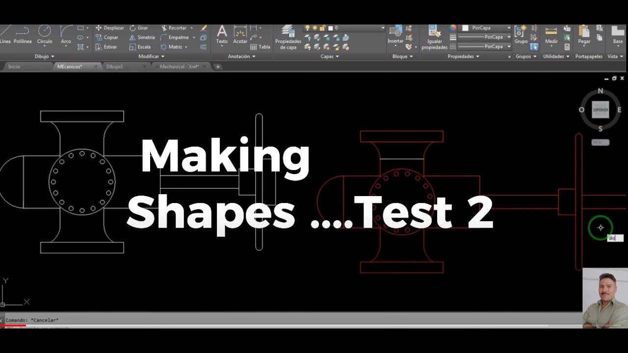 AutoCAD for beginners - Making Shapes 2 PART 2 - YouTube
