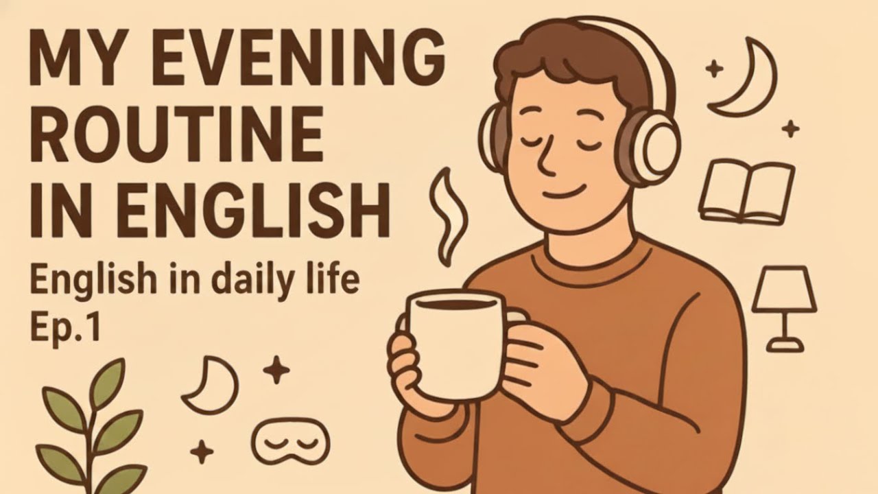 My Evening Routine 🌙 English Listening Practice for Daily Life (Relax ...