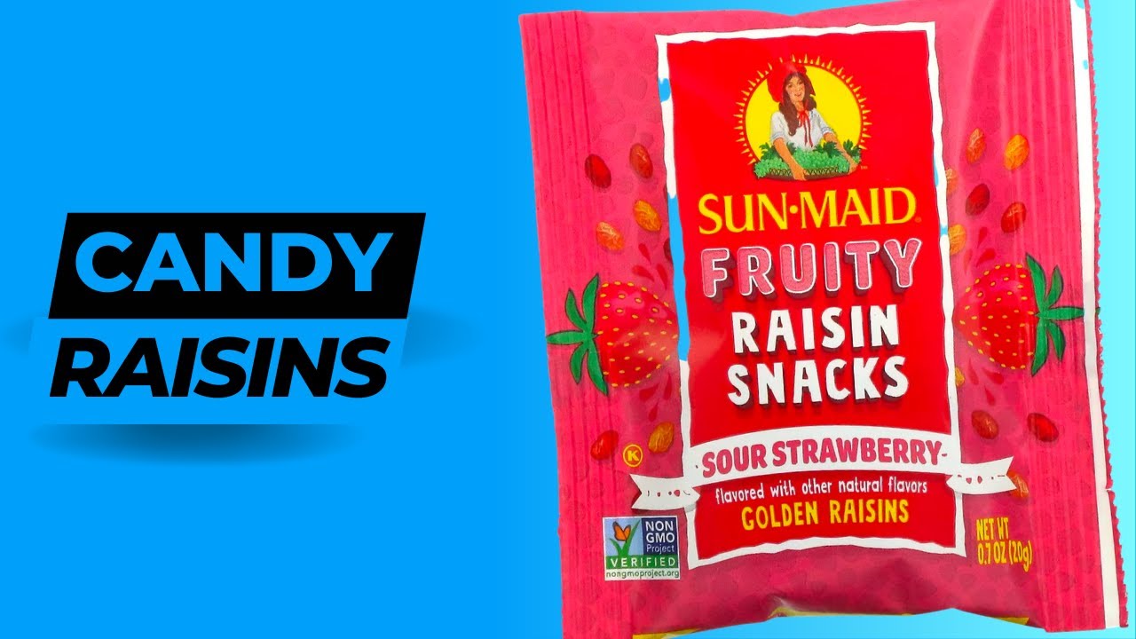 Sun Maid Fruity Raisin Snacks Strawberry review - YouTube