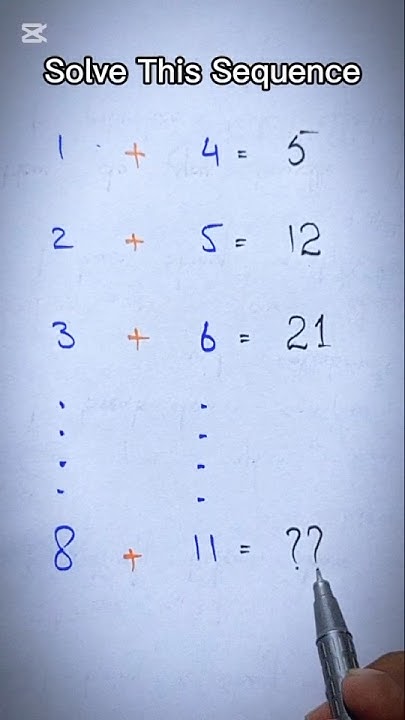 Solve this sequence #ytshorts #youtubeshorts #youtube - YouTube