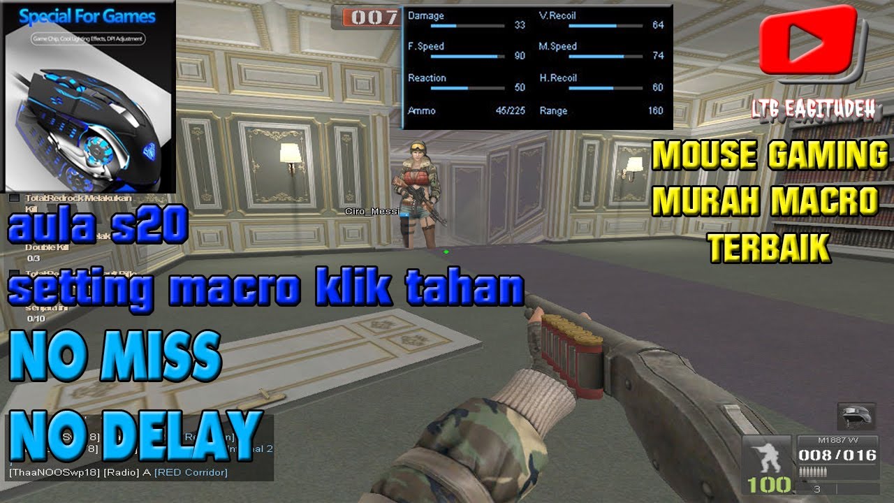 cara setting macro sg klik tahan di aula s20 point blank zepetto indonesia #tutorial - YouTube