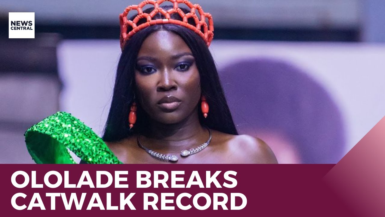 Ololade Ayelabola Breaks 41-Year World Record for Longest Catwalk - YouTube
