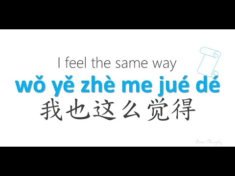 I feel the same way【wǒ yě zhè me jué dé】：Short articles reinforce ...