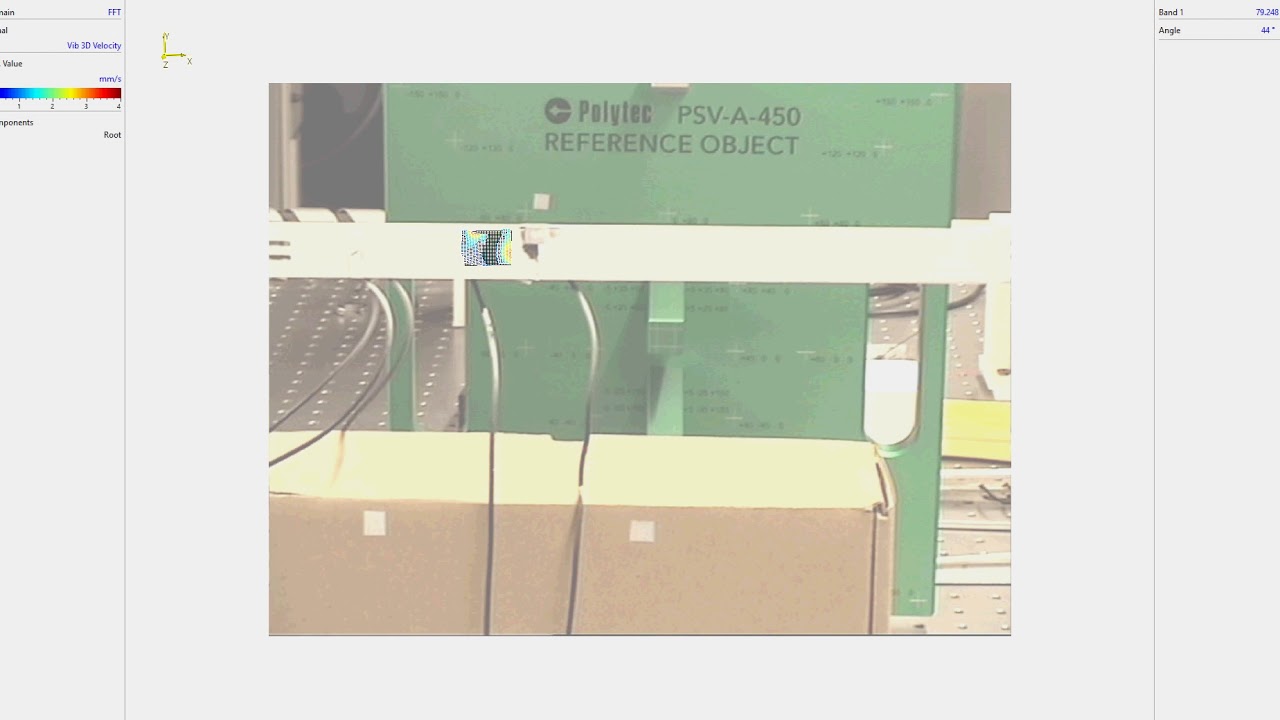 Polytec PSV-400-3D Scanning Vibrometer || Test beam - 79.25 kHz camera ...