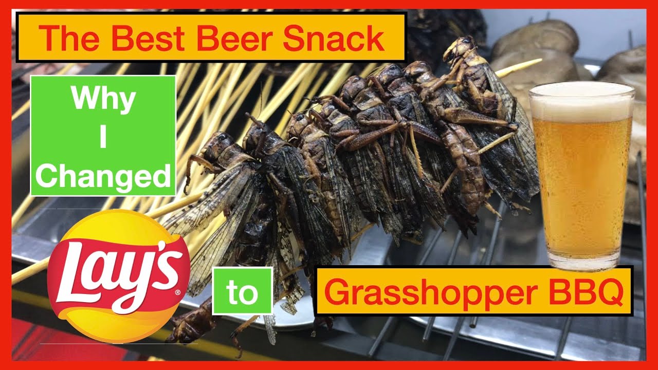 Grasshopper BBQ: The Tastiest Beer Snack Surprise - YouTube