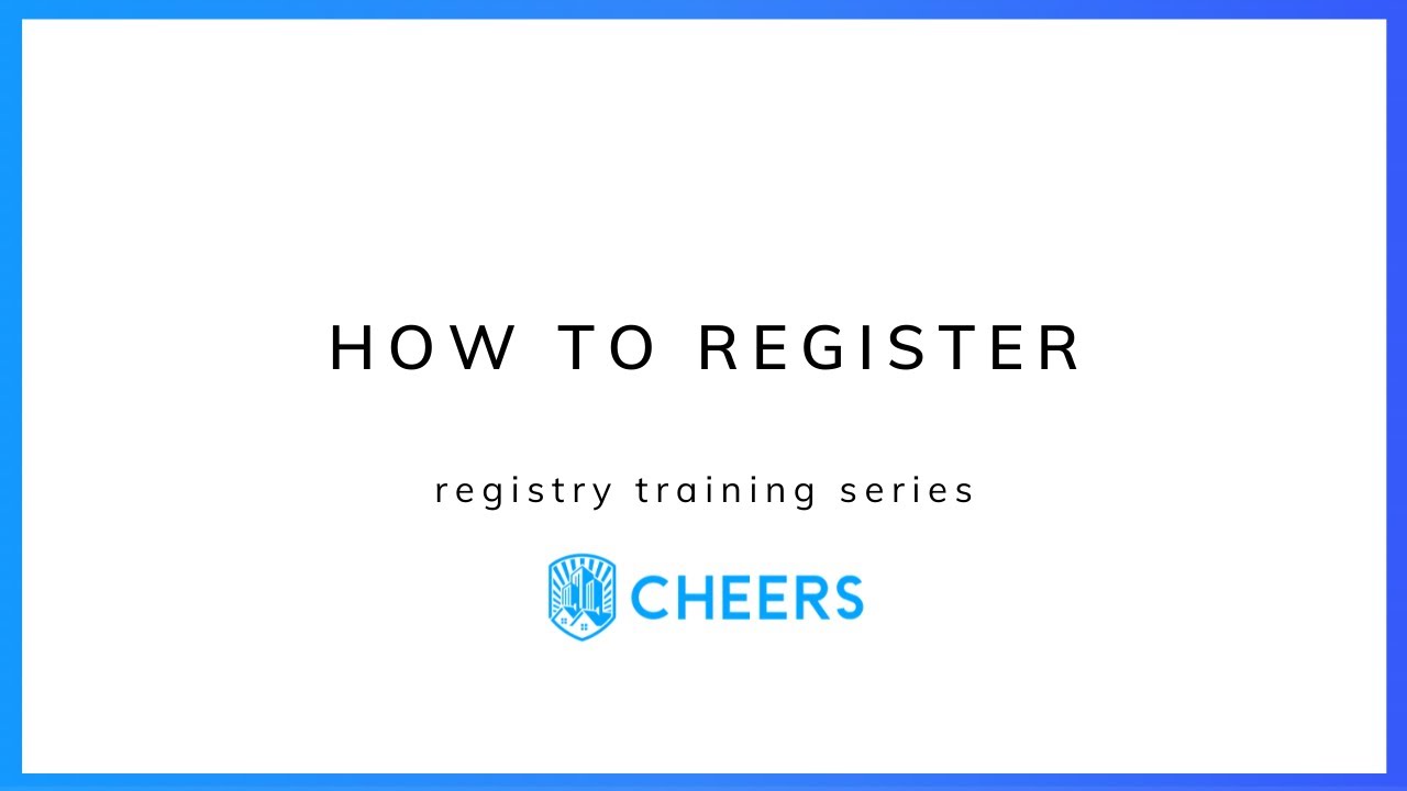 How to register with CHEERS. - YouTube