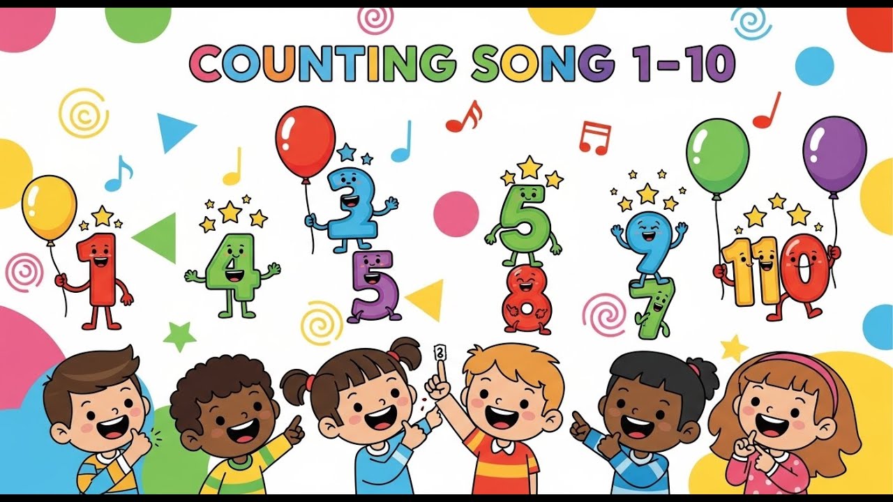 Counting Song 1–10 for Kids | Learn Numbers with Fun Music - YouTube