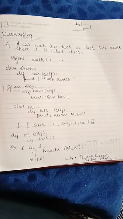 Example on duck typing python - YouTube