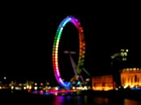 London Eye in rainbow colours - YouTube