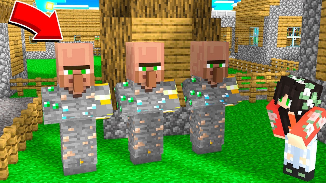 ENCONTREI OS VILLAGERS DE MINÉRIO NO MINECRAFT - YouTube
