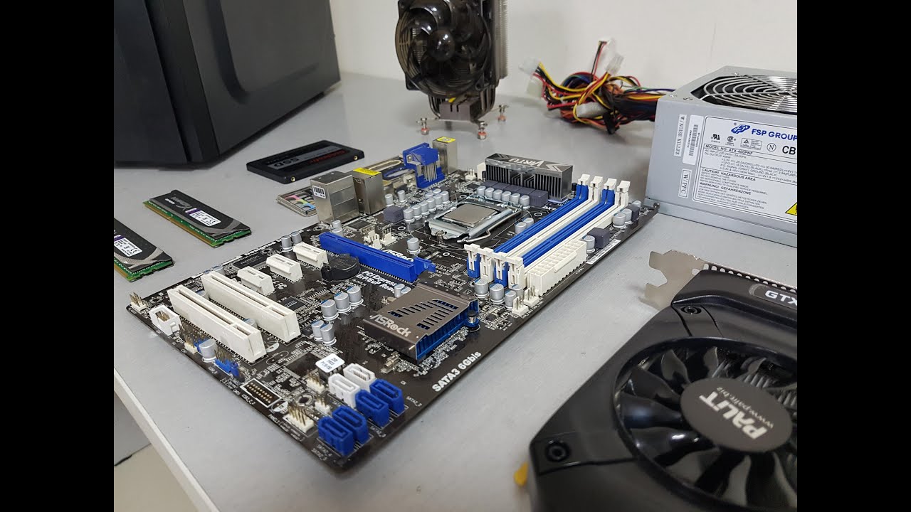 Сборка ПК на Asrock Z68 pro 3 и Core i5 2500k + Cable Management - YouTube