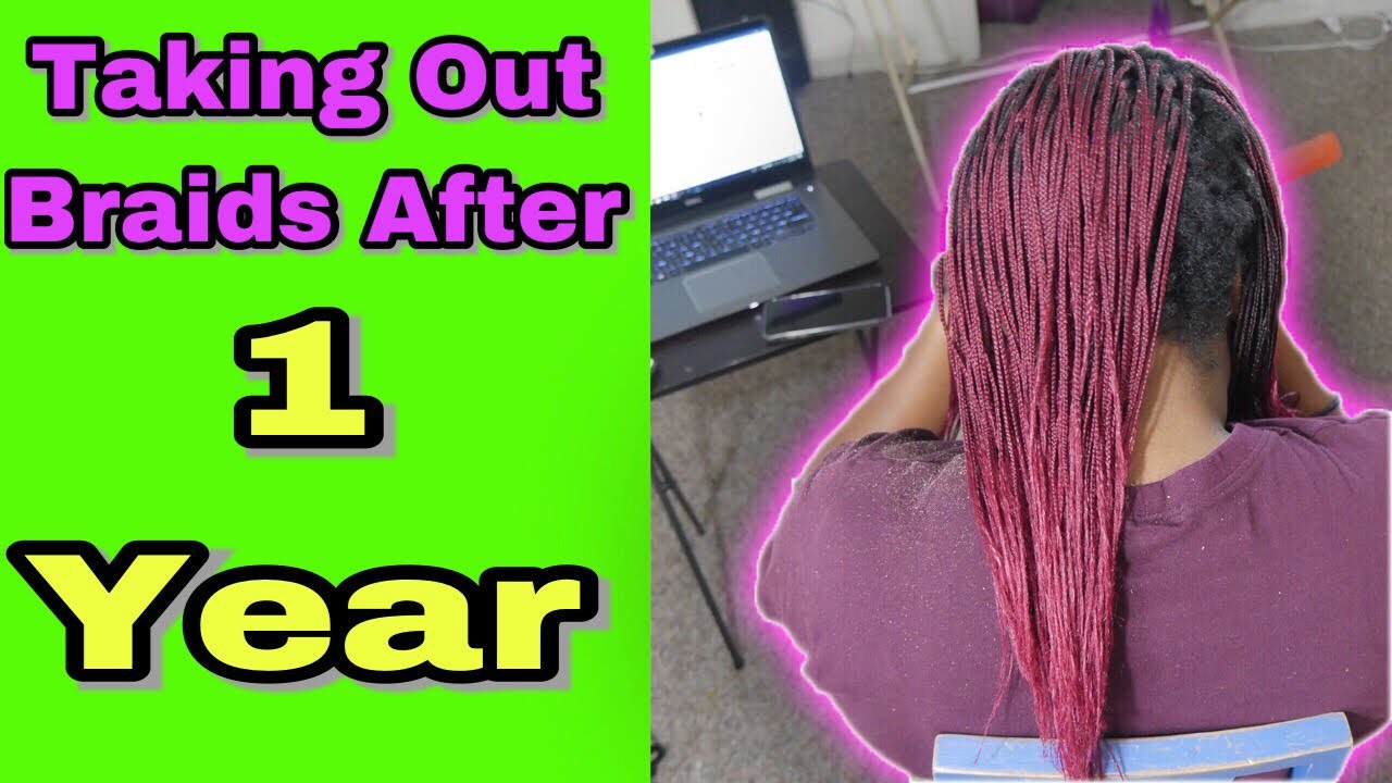 11 Months New Growth-Taking Down Old Micro Braids #hairgrowth #braids ...