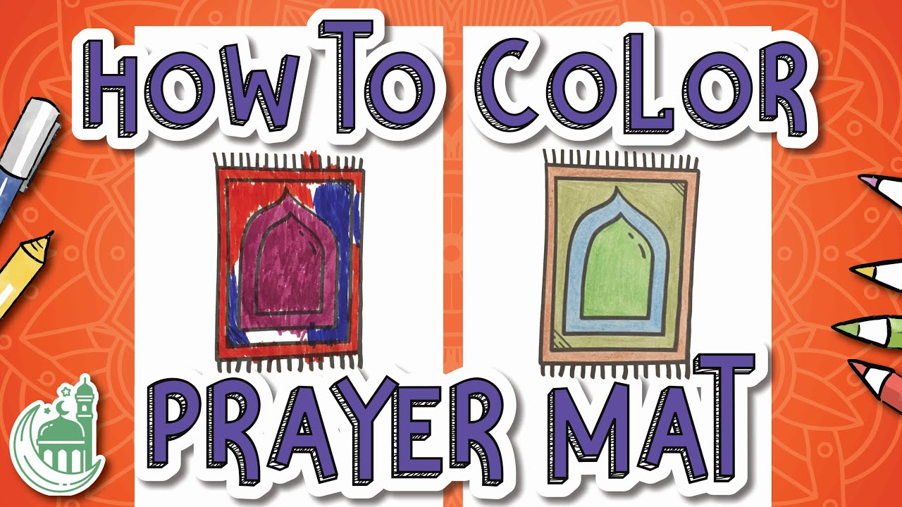 How To Color Prayer Mat | Islamic Kids Art - YouTube