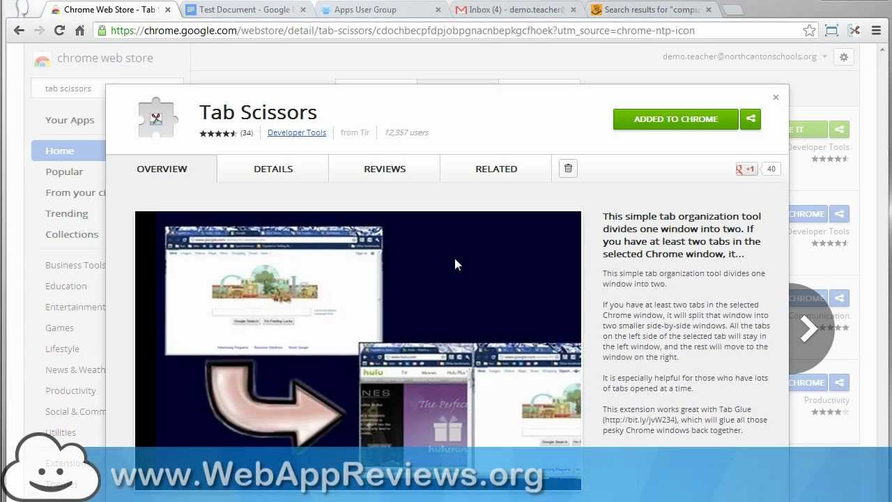 Tab Scissors - Chrome Extension Review - YouTube