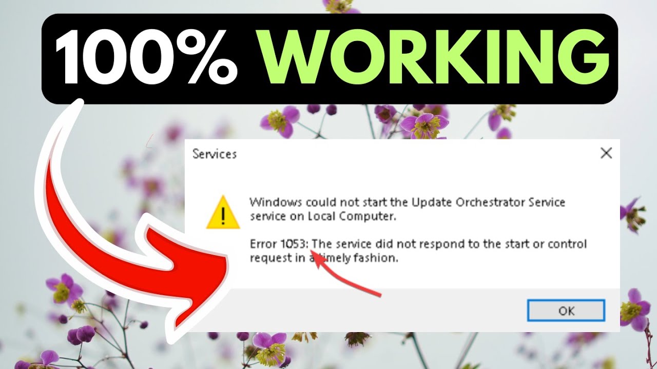 Error 1053 The Service Did Not Respond to the Start or Control Request ...