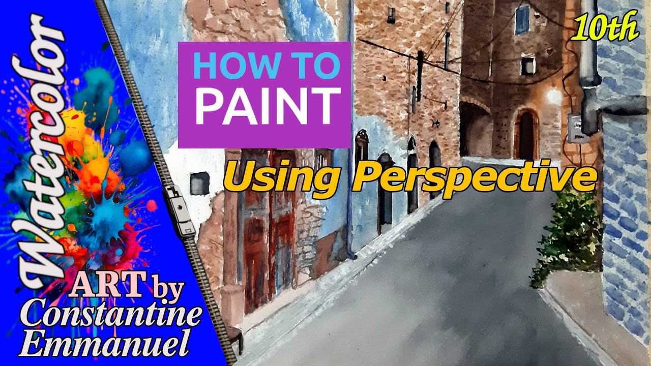 How to Quickly Paint the Village of Vessa with Watercolors - YouTube