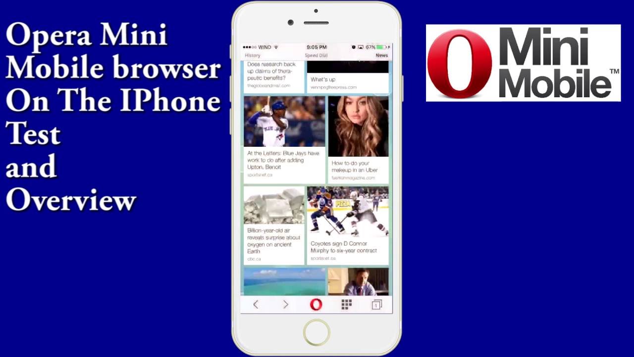 Opera Mini On The IPhone Test and overview (no commentary) 2016 - YouTube