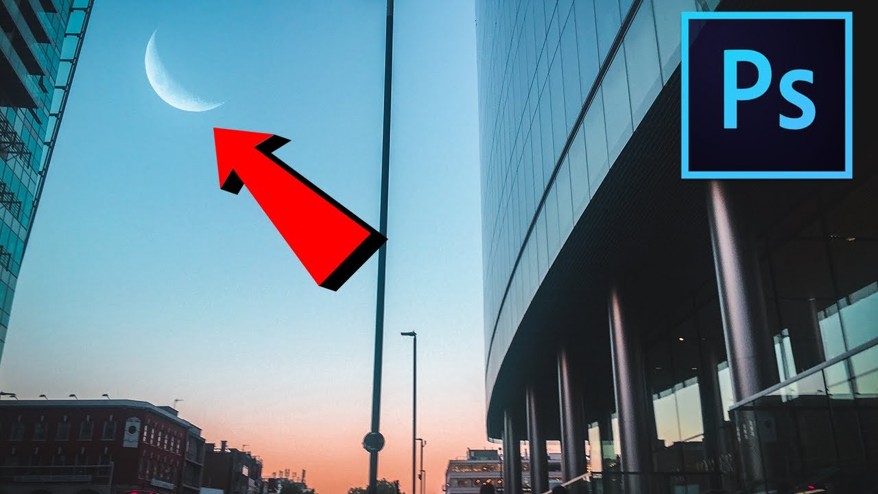 How to add a FAKE MOON using Photoshop! - YouTube