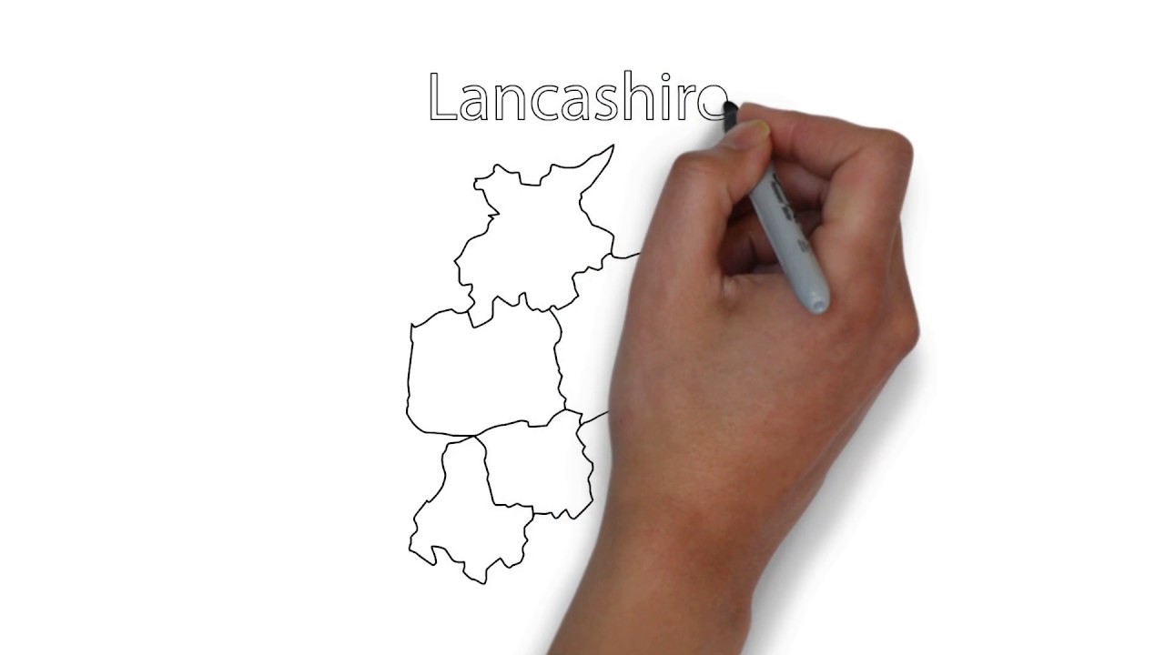 How to draw Lancashire Map - YouTube