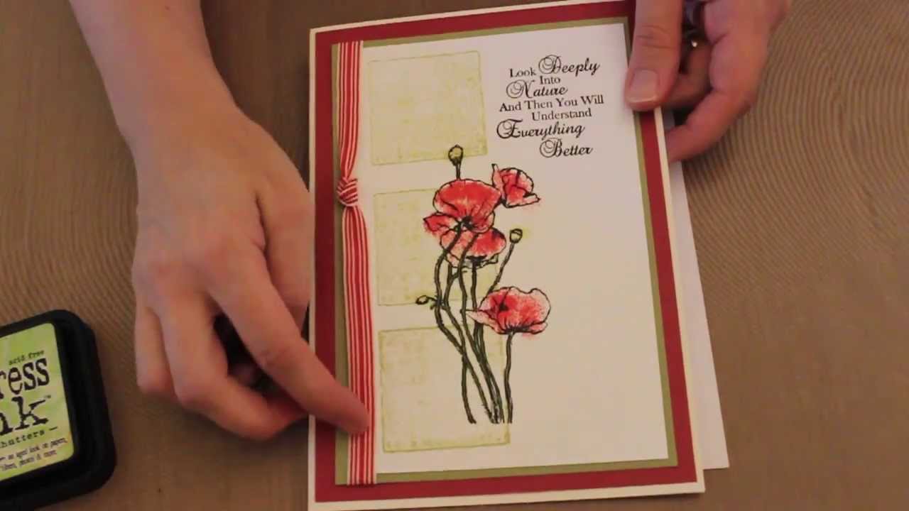 Studio SN: Card Making with a Distress Press Technique - YouTube