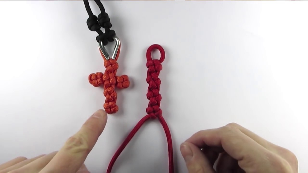 How to make a paracord cross YouTube - YouTube