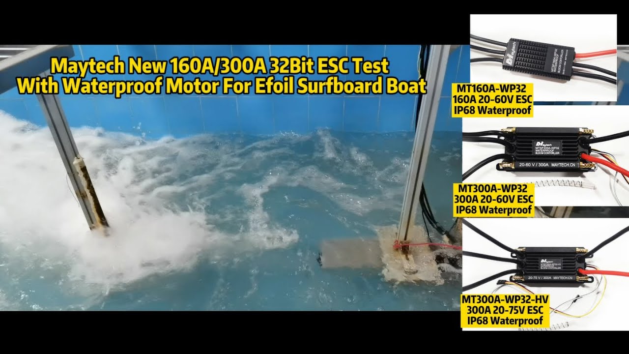 Maytech New 160A 300A 32Bit ESC Test With Waterproof Motor For Efoil ...