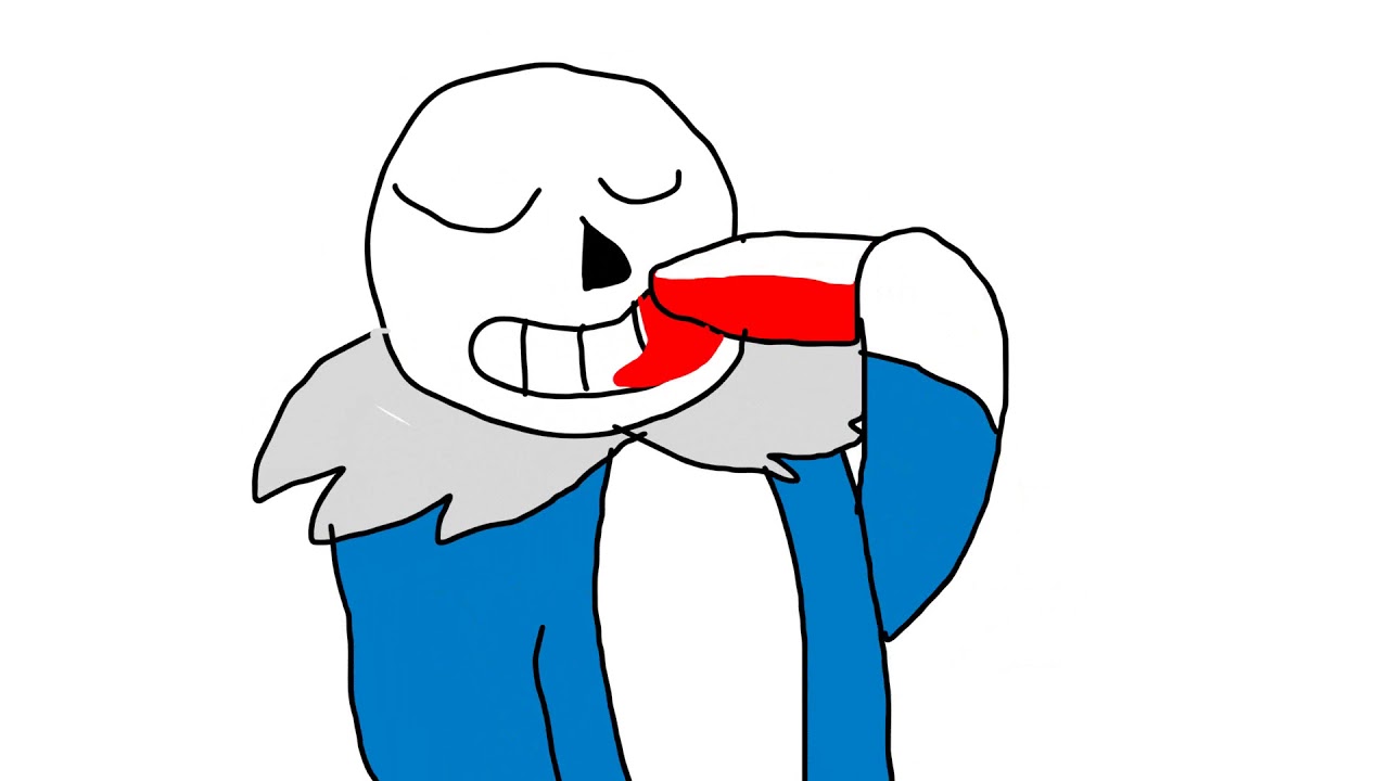 Sans drinking ketchup - YouTube