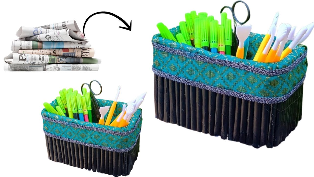 Best out of waste craft | Reuse of old newspaper | Newspaper craft ...