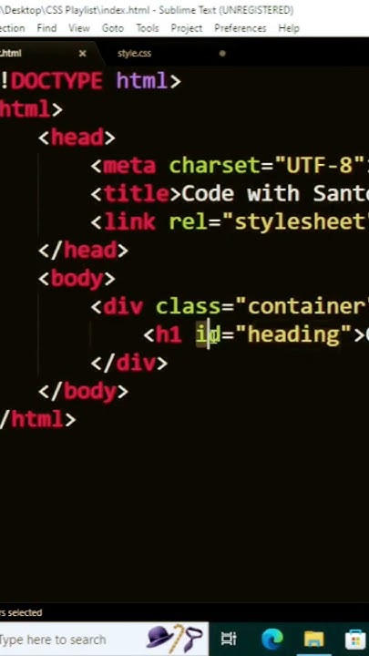 Using CSS for HTML id #html #htmltutorial #css #css3 #id - YouTube