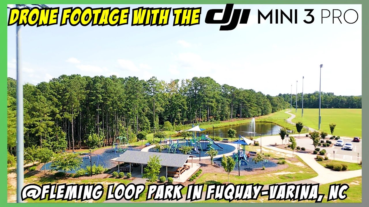 Drone footage of Fleming Loop Park in Fuquay-Varina, NC. The park is ...