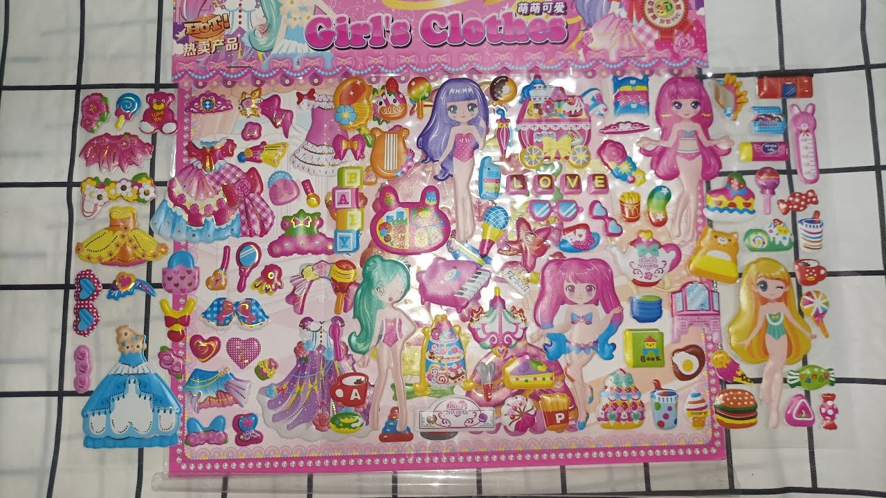 Sticker Dolls | Kawaii Girls | Girl's Clothes| LINDA - YouTube