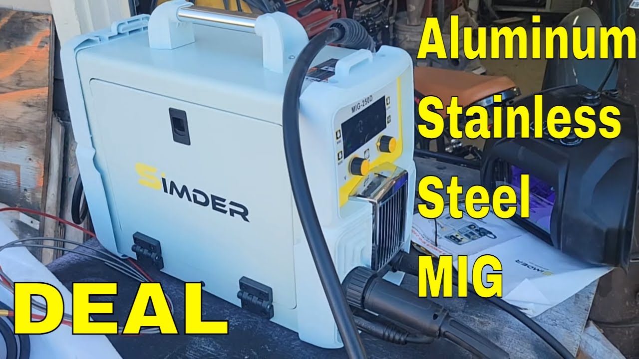 Simder SSimder MIG-250D Multi-process Aluminum MIG Welder Review Demo ...