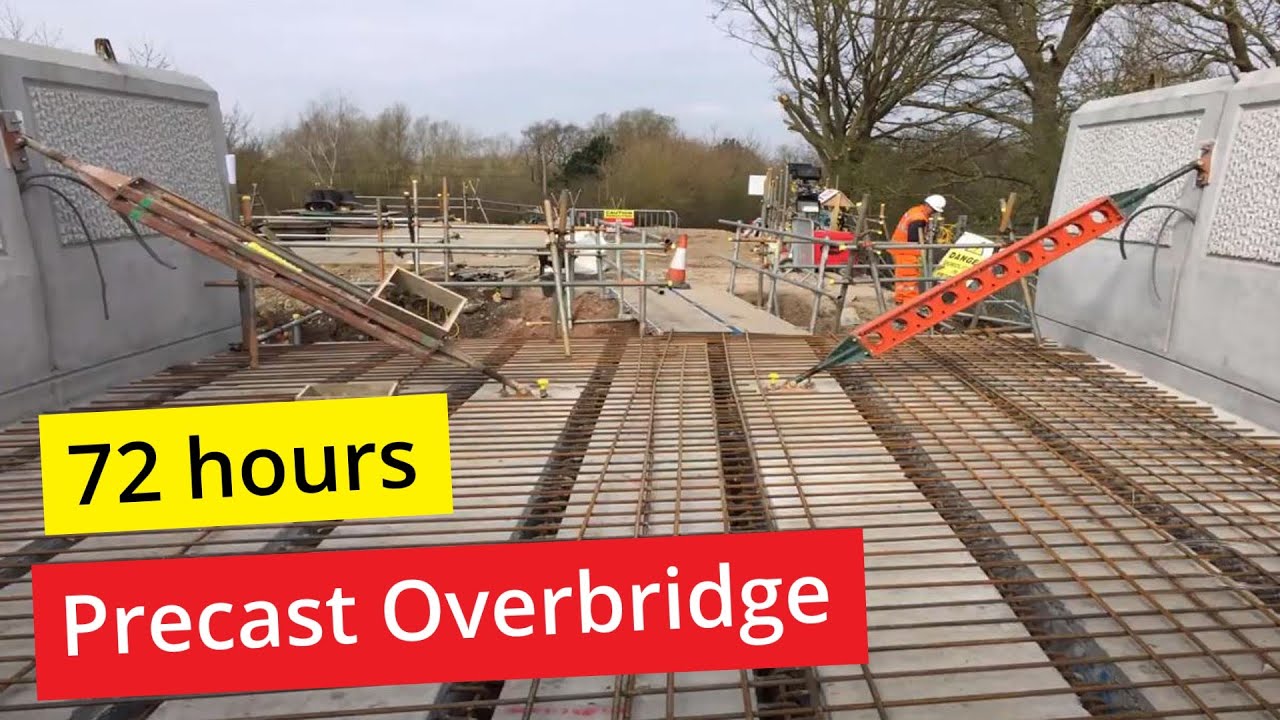 Overbridge Replacement prestress box beam Small Mead Reading - YouTube