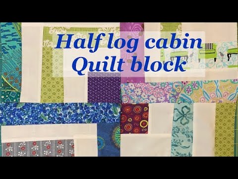 Half log cabin-sewing with scraps-learn to sew a simple quilt block ...