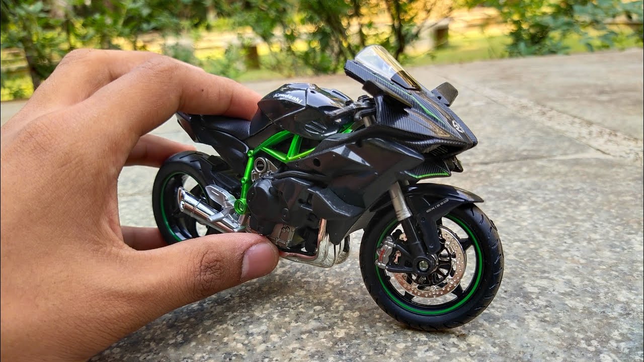 Unboxing Mini Realistic Kawasaki Ninja H2R 1/12 Scale Diecast Model ...