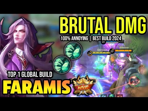FARAMIS BEST BUILD 2024 | BUILD TOP 1 GLOBAL FARAMIS GAMEPLAY | MOBILE ...