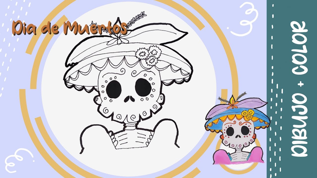 Cómo dibujar a La Catrina | Paso a paso - YouTube