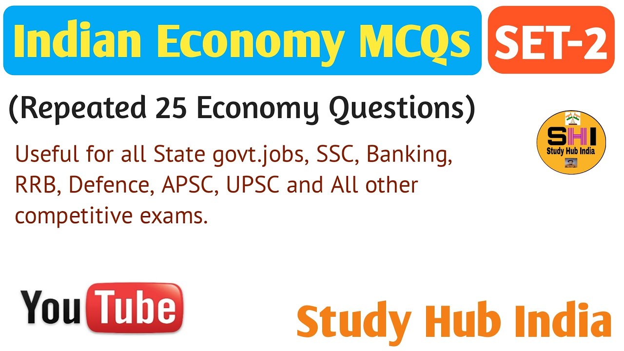 Important 25 Economy, SET-2,Useful for SSC,APSC, UPSC and All ...