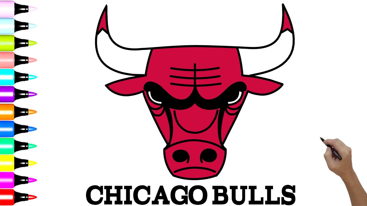 Chicago Bulls Logo Drawing Step By Step