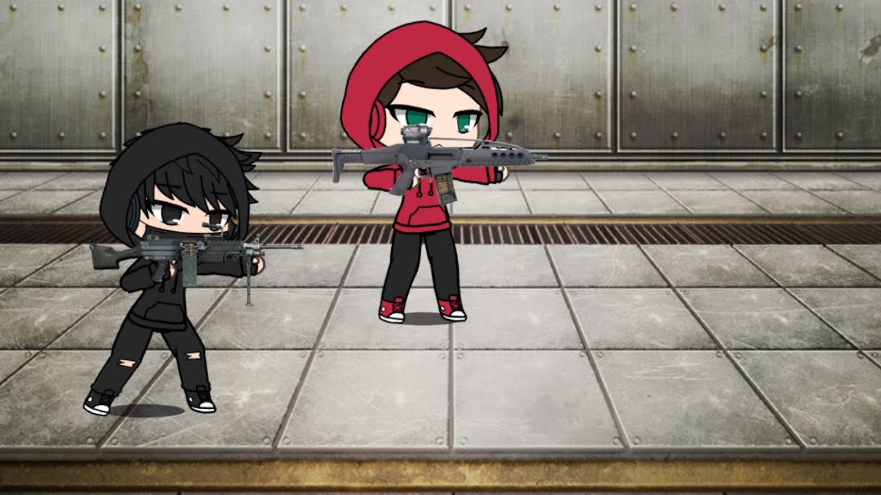Gacha Life: 2 Bros casually shooting guns - YouTube