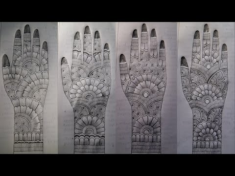 Best 4 Pencil Mehndi Design || Easy Bridal Mehndi Designs For Hand's ...