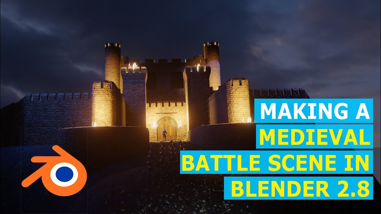 making a medieval battle scene in blender 2 8 - YouTube