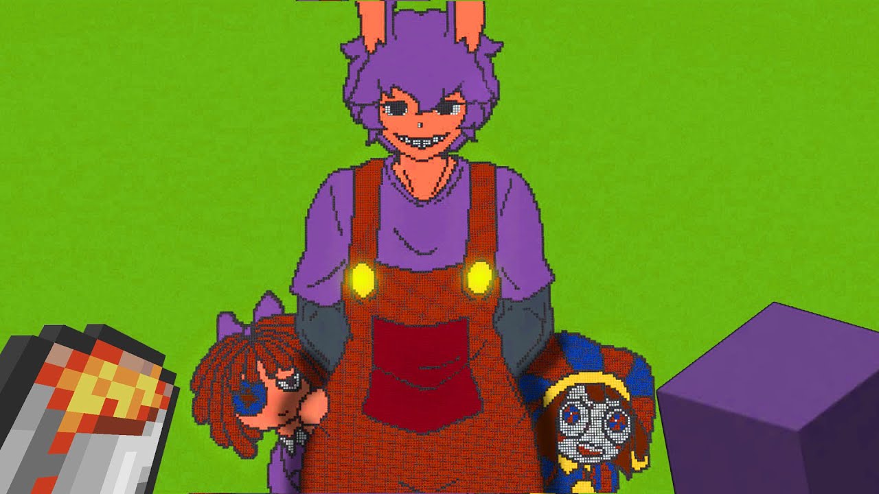 Jax x Pomni x Ragathain minecraft How to draw Amazing digital circus ...