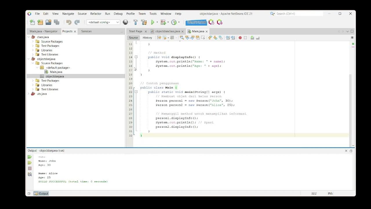 Sebuah Tutorial Memakai Aplikasi Netbeans Java IDE 21 | Topik (Class Dan Object) - YouTube
