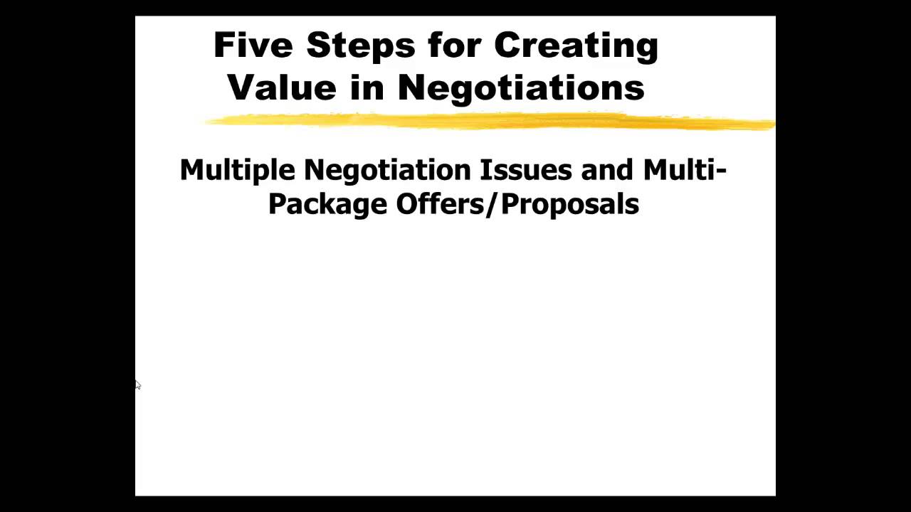 5 Steps to Creating Value in Negotiations - YouTube