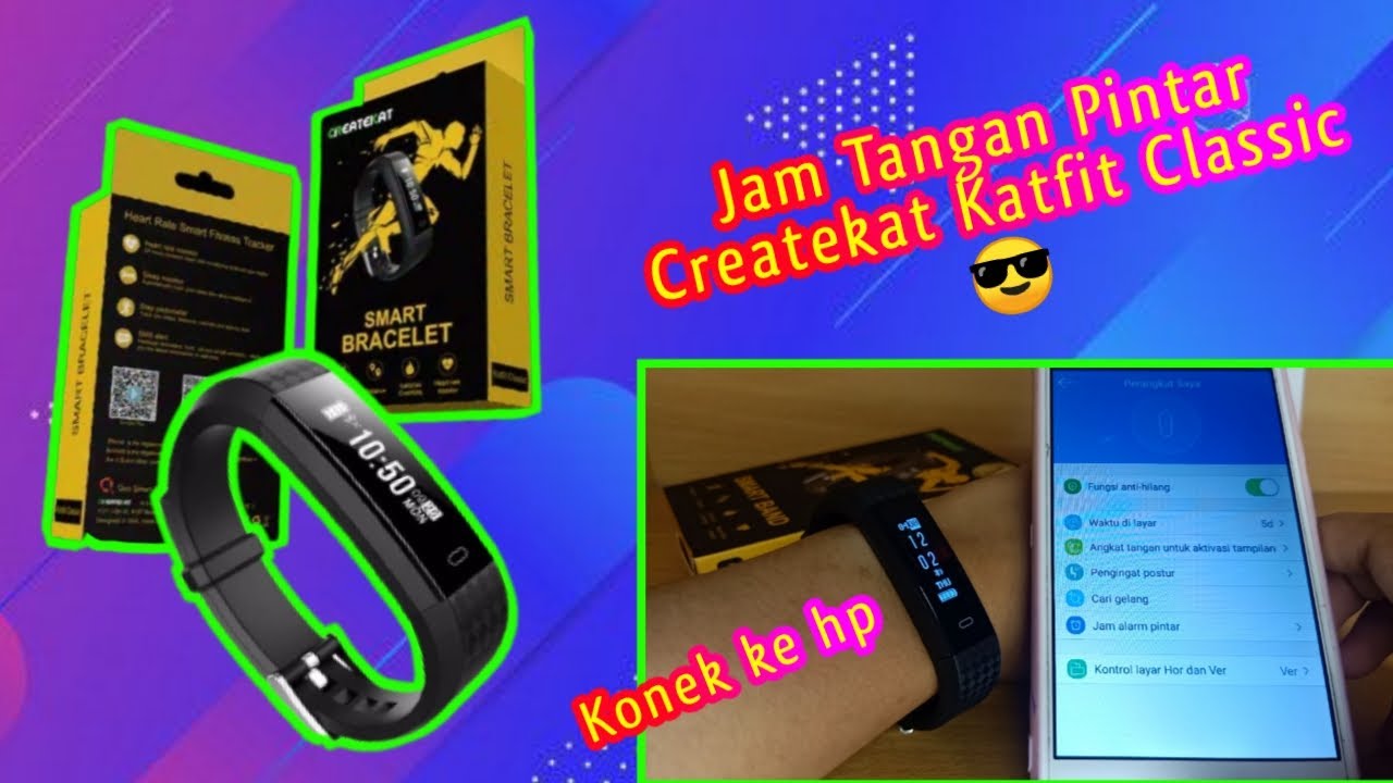Unboxing & Review Smartband Createkat Katfit Classic ||VivitDc Chanel ...