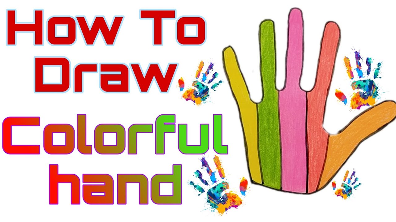 How To Draw Colorful hand #drawing #cute #colorful #hand - YouTube