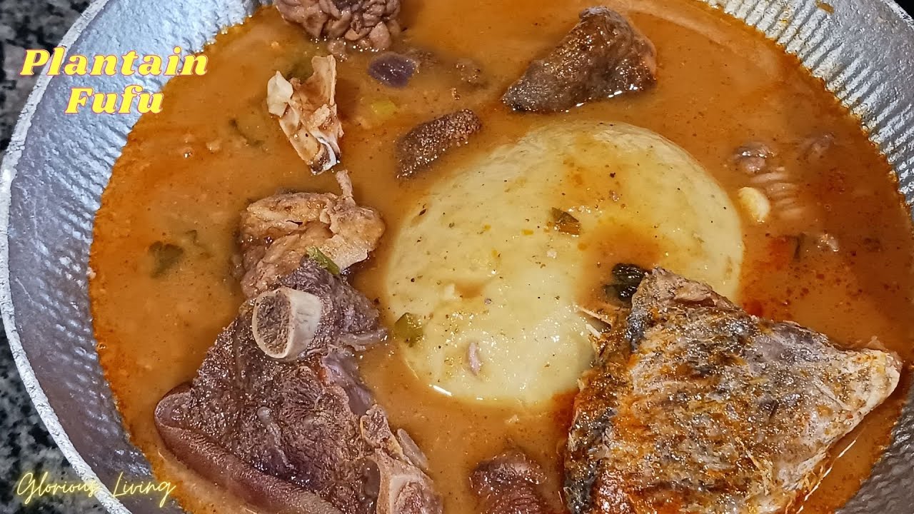 Ghana Plantain Fufu| Green Banana Fufu #fufu - YouTube